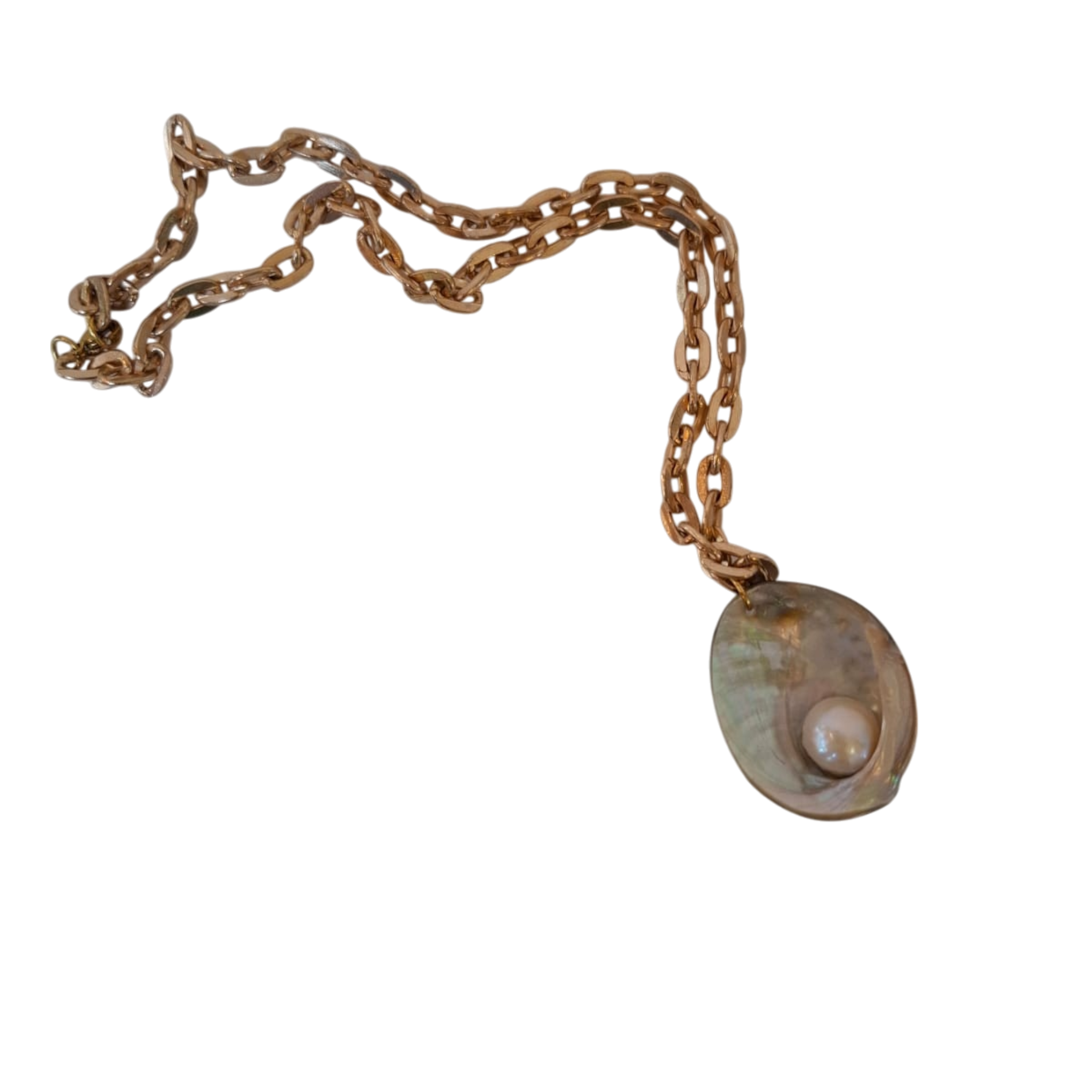 Collar de perla ,concha y cadena de eslabones – TSEEBAL: Tienda de ...